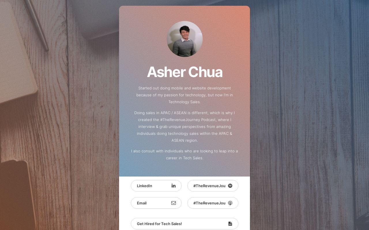 Asher Chua | #TheRevenueJourney Podcast